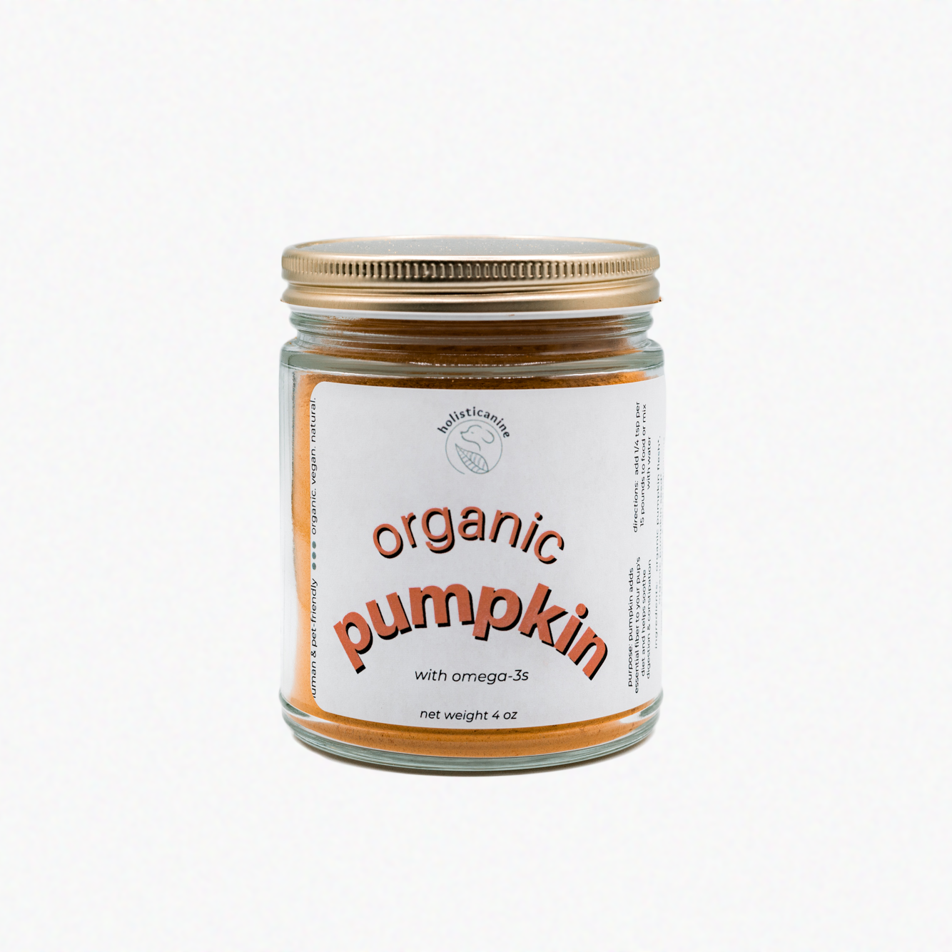 Holisticanine Organic Pumpkin | Digestive & Fiber Supplement – Wild n ...