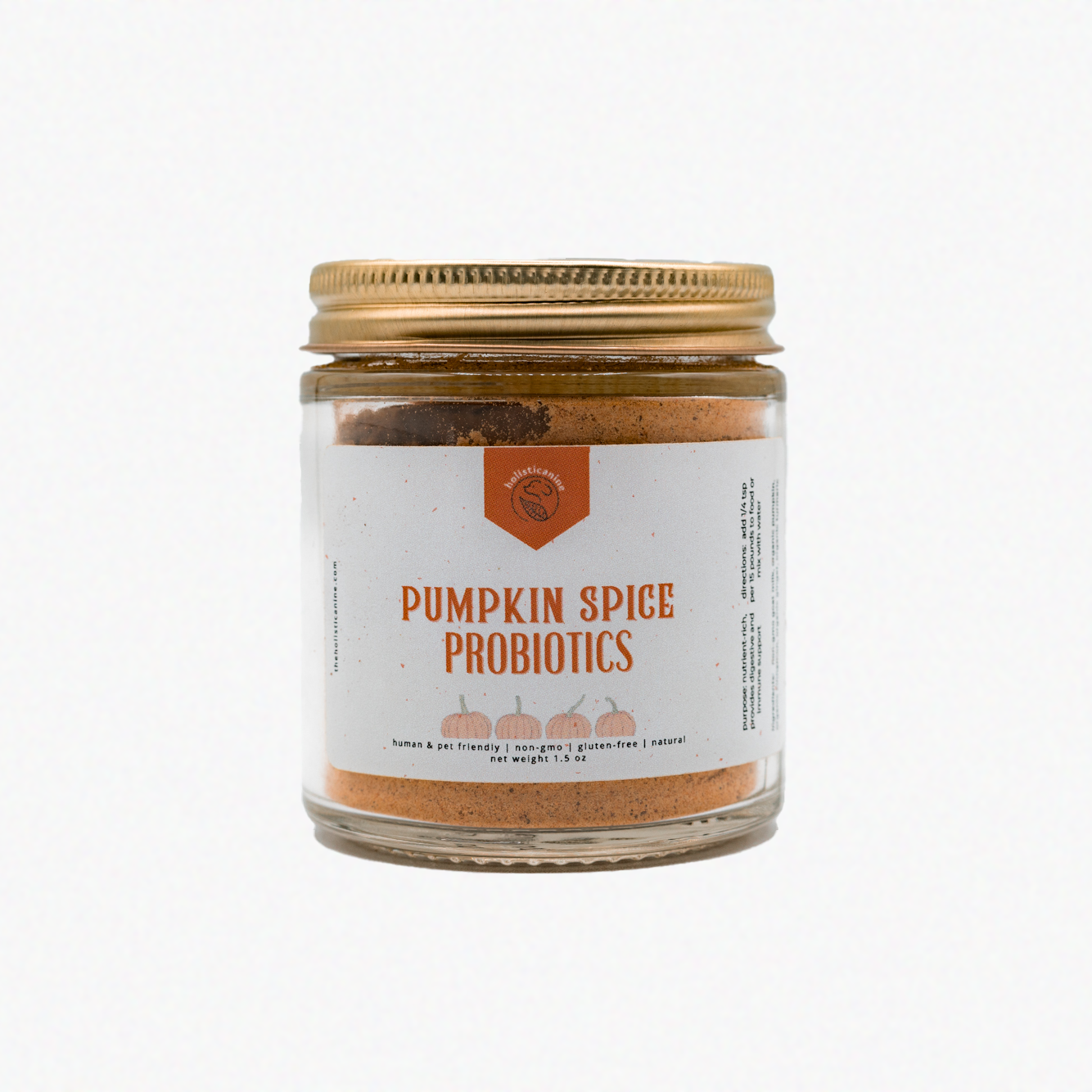 Holisticanine Organic Pumpkin Spice Supplement | Digestive and Immune ...